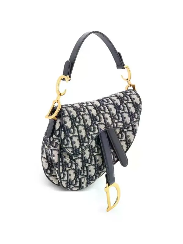 Dior Saddle Handbag Oblique Canvas Mini Shoulder Bag - Blue