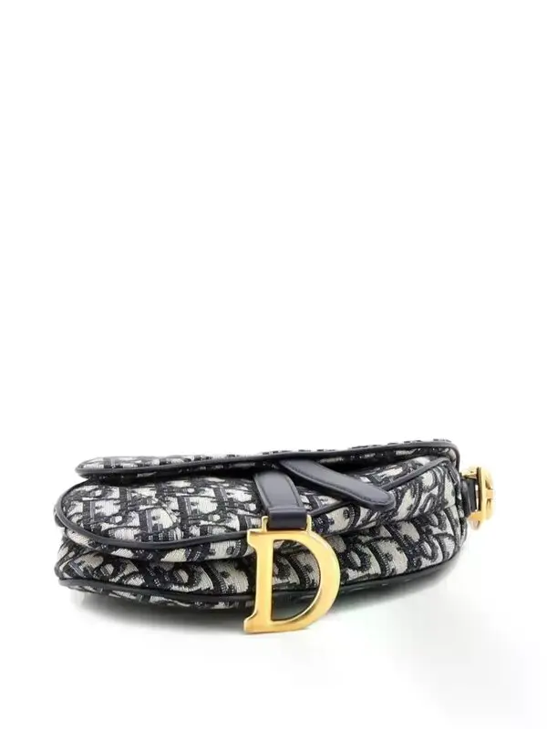 Dior Saddle Handbag Oblique Canvas Mini Shoulder Bag - Blue