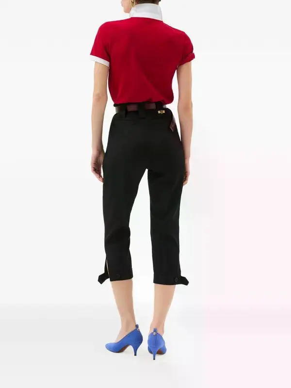 Versace Wool Capri Pants With Medusa Hardware