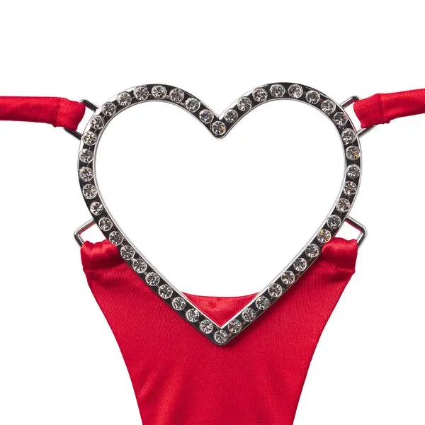 SKIMS Heart Charm String Thong | Red | | Novelty Intimates - Ruby