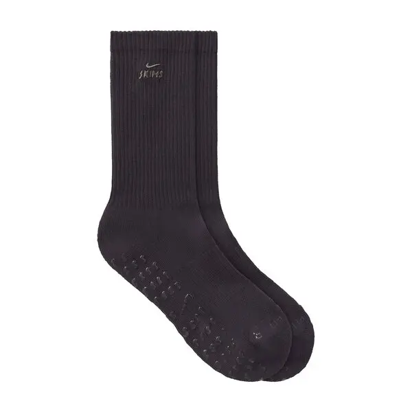 SKIMS Dri-fit Pilates Grip Crew Socks - Obsidian
