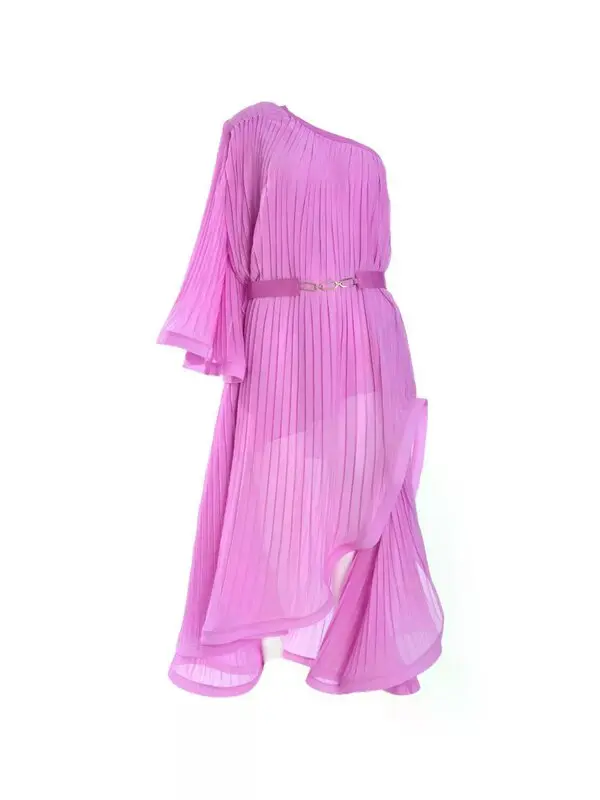 SIMONA CORSELLINI One-shoulder Pleated Dress - Pink