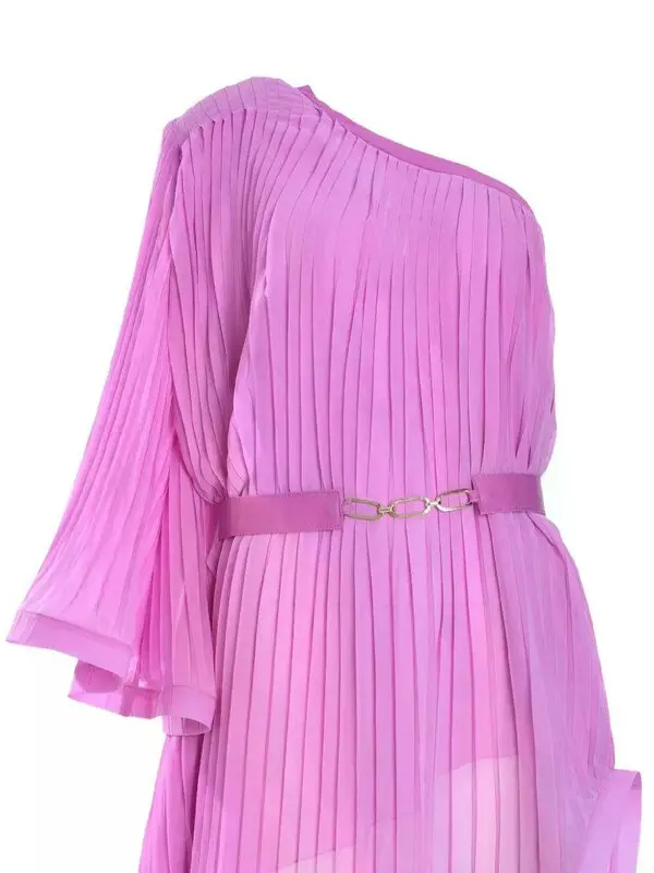 SIMONA CORSELLINI One-shoulder Pleated Dress - Pink