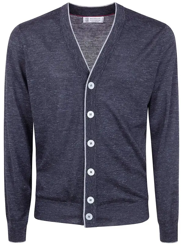Brunello Cucinelli V-neck Cardigan - Gray
