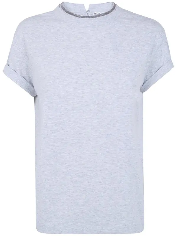 Brunello Cucinelli Round Neck T-shirt - Gray