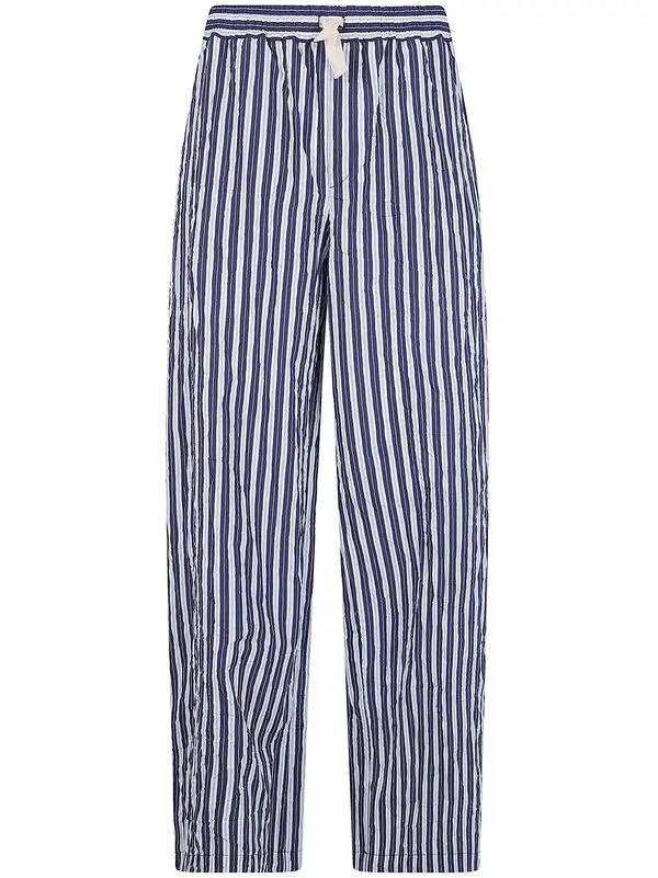 NUUR Striped Trousers With Elastic
