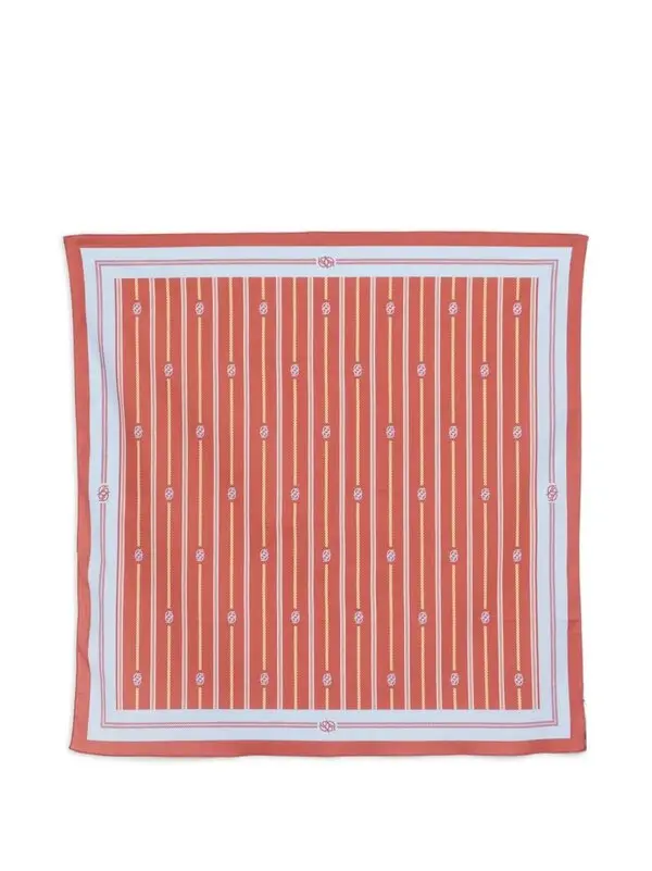 Drole De Monsieur Rayure Monogramme" Foulard - Red