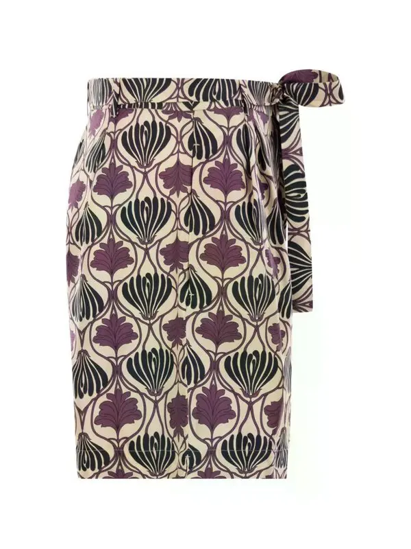 Max Mara Printed Belted Short Trousers