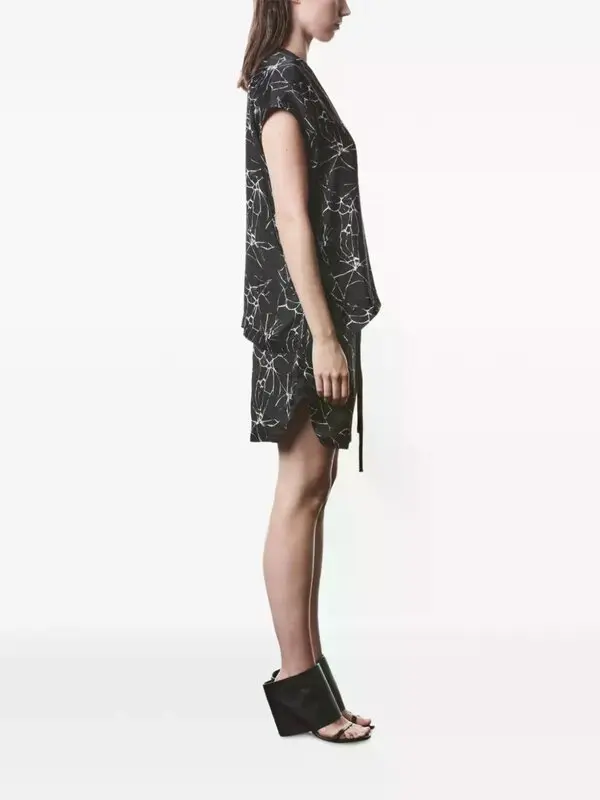 THOM KROM V-neck Marble-print Blouse