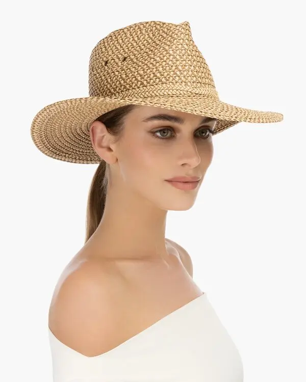 Eric Javits Squishee Straw Sun Hat - Peanut