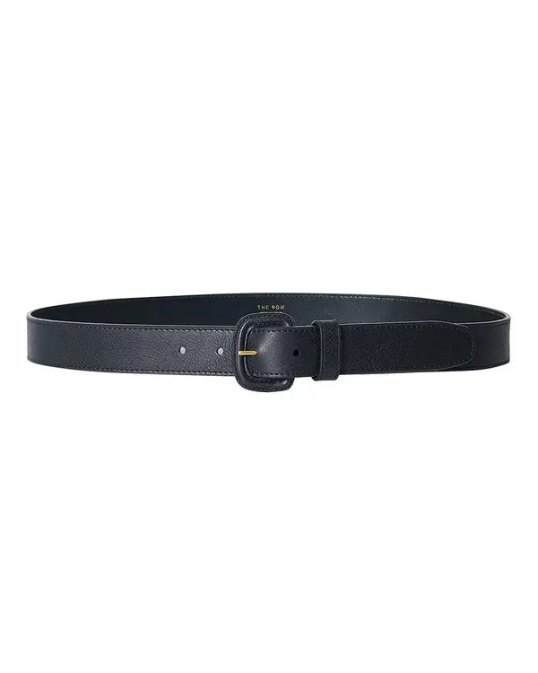 THE ROW Elsie Leather Belt - Black Ang