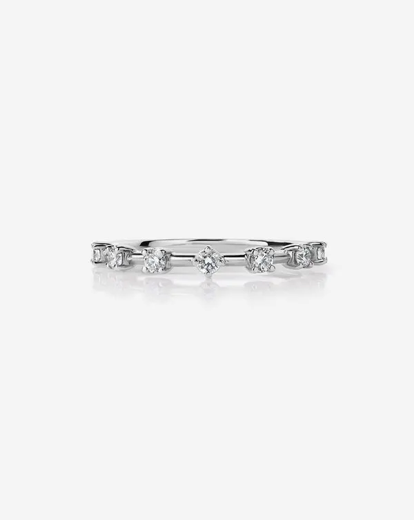 Ring Concierge Diamond Station Band Wedding Band - Platinum