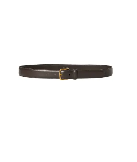 THE ROW Classic Leather Belt - Dark Brown Ang