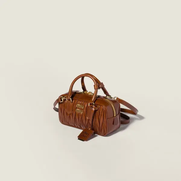 Miu Miu Arcadie Shiny Matelassé Leather Bag