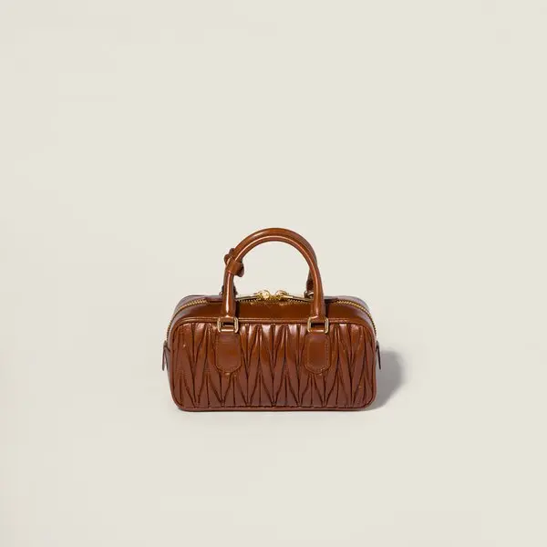 Miu Miu Arcadie Shiny Matelassé Leather Bag