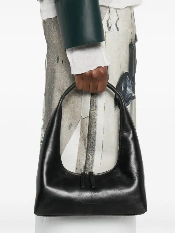 MARGESHERWOOD Leather Hobo Bag - Black
