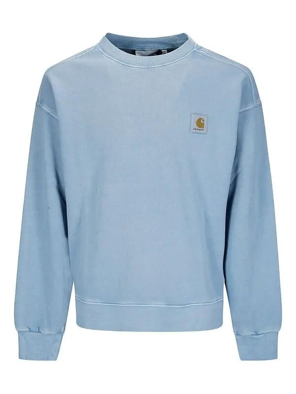 Carhartt Work In Progress Logo Cotton Sweatshirt - Blue