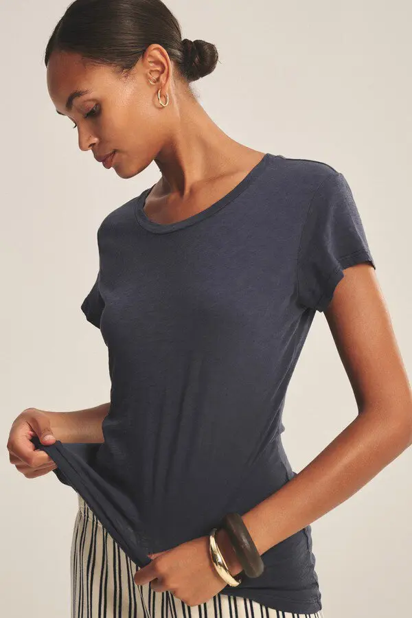 Velvet By Graham & Spencer Odelia Tee - Denim