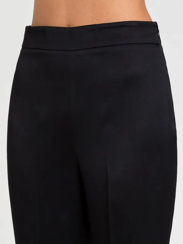 TWINSET Solidcolor Crêpe Wide Leg Trousers