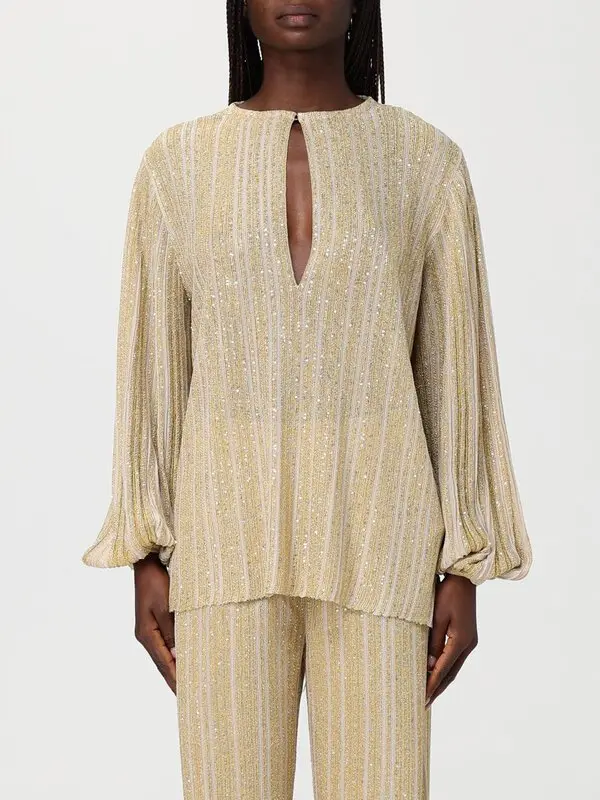 Missoni Sequined Lurex Jersey Blouse - Gold