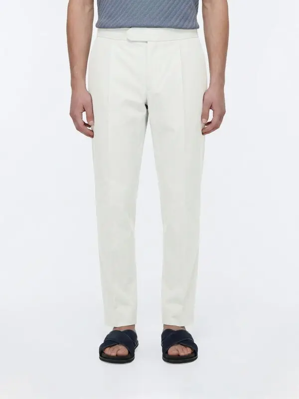 Brioni Tailored Cotton And Linen Trousers - Multicolor
