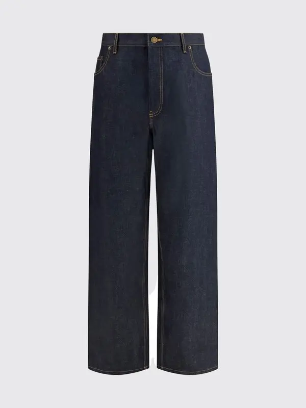 Thom Browne Cotton Denim Wide Leg Jeans