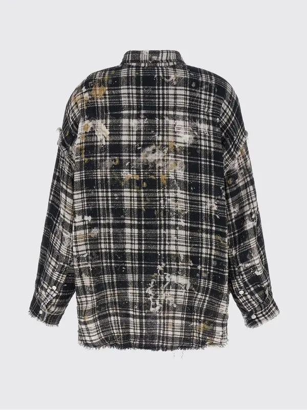 R13 Distressed Plaid Shirt - Multicolor