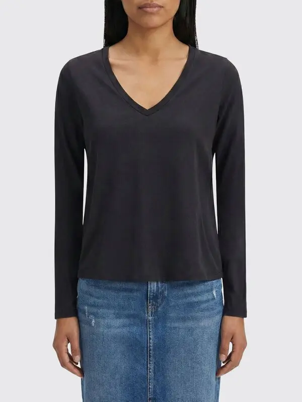 JAMES PERSE Long Sleeve V-neck Cotton T-shirt