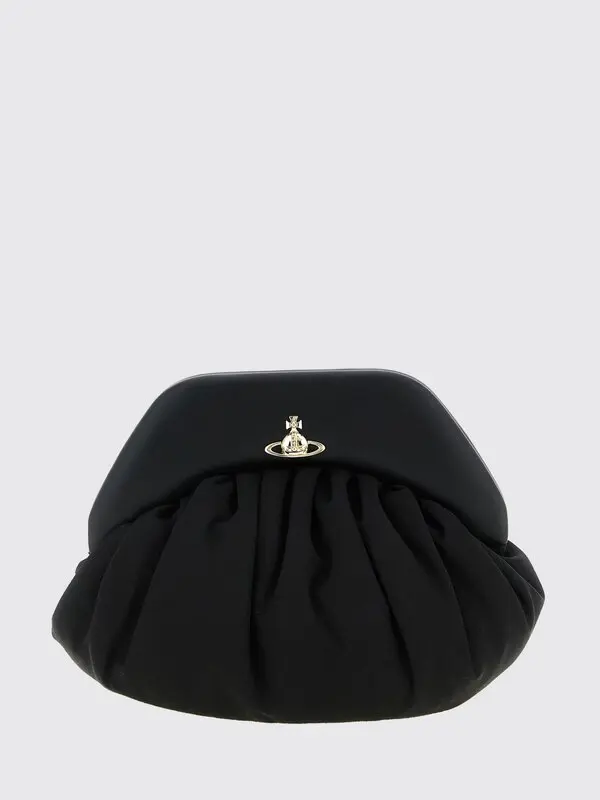 VIVIENNE WESTWOOD Draped Viscose Clutch - Black