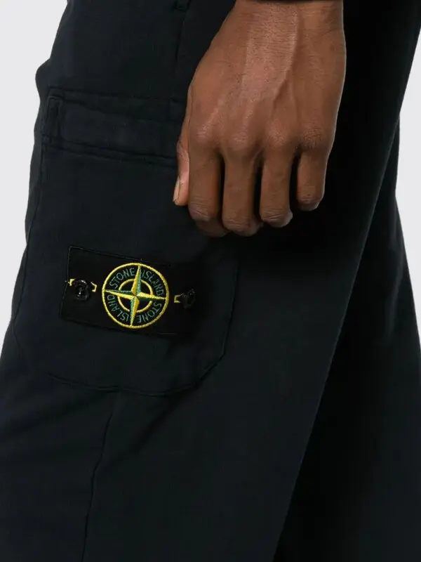 Stone Island Jogger Pants With Cargo Pocket - Blue