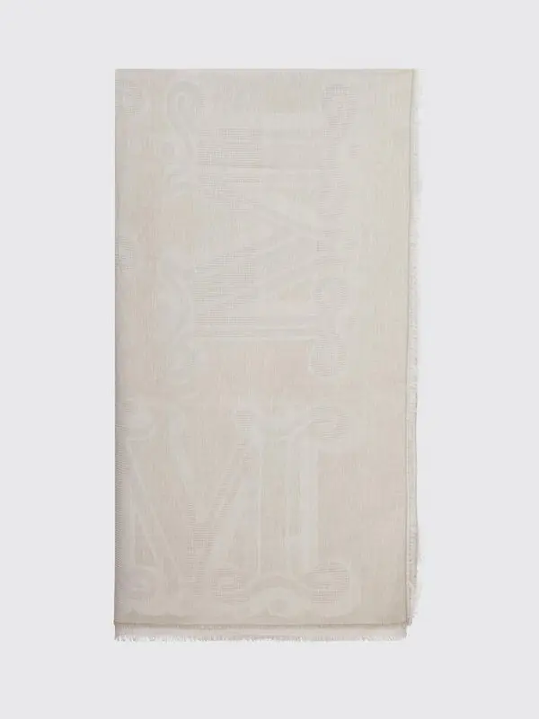 Max Mara Linen Blend Scarf - White