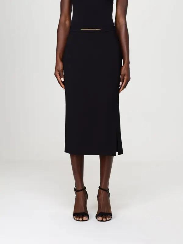 Elisabetta Franchi Crêpe Midi Skirt With Side Slit