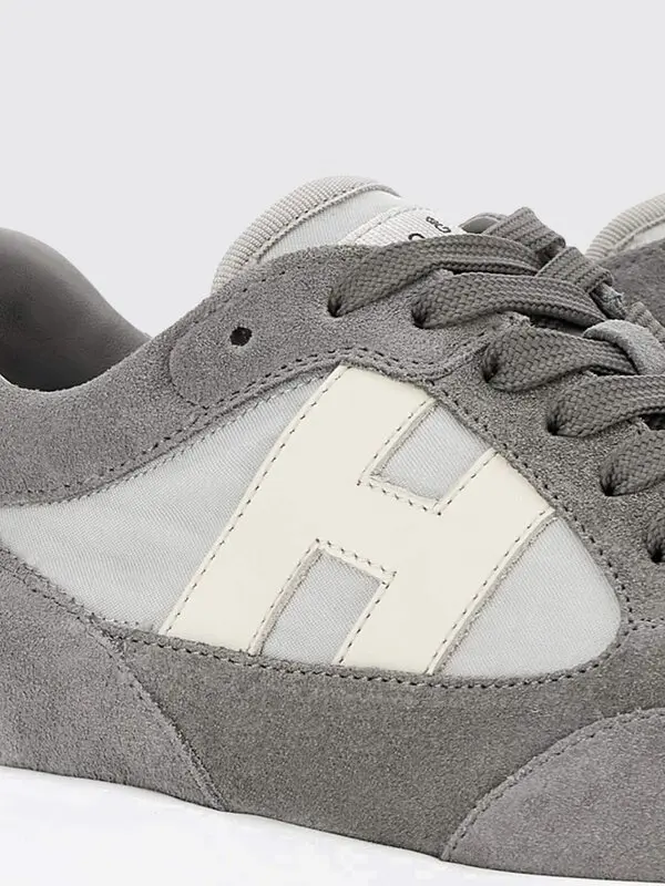 Hogan Interactive Sneakers In Suede And Nylon - Grey