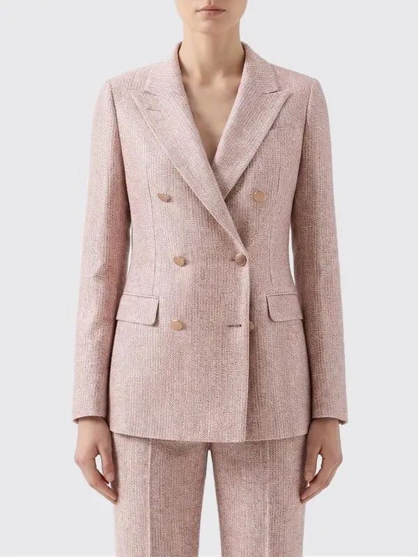 Tagliatore Cotton Double-breasted Blazer - Pink