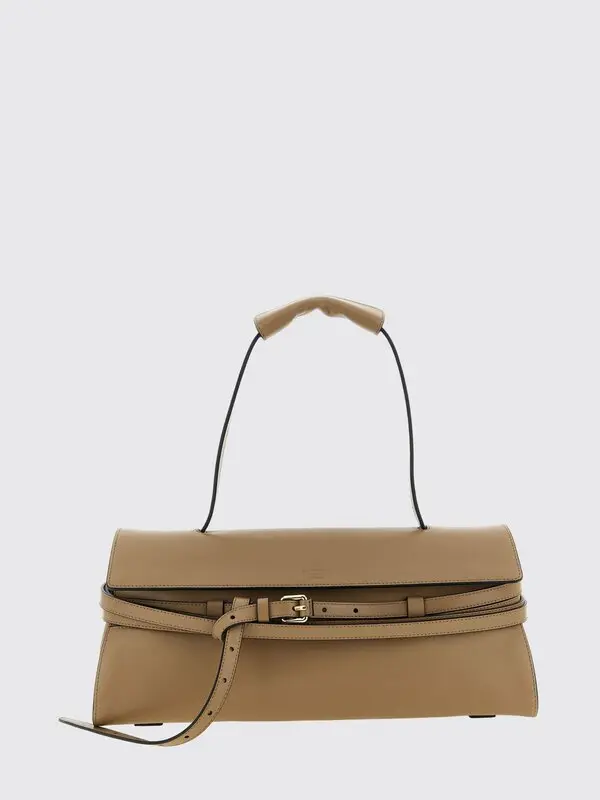 Moschino Tie Me Nappa Leather Shoulder Bag - Beige
