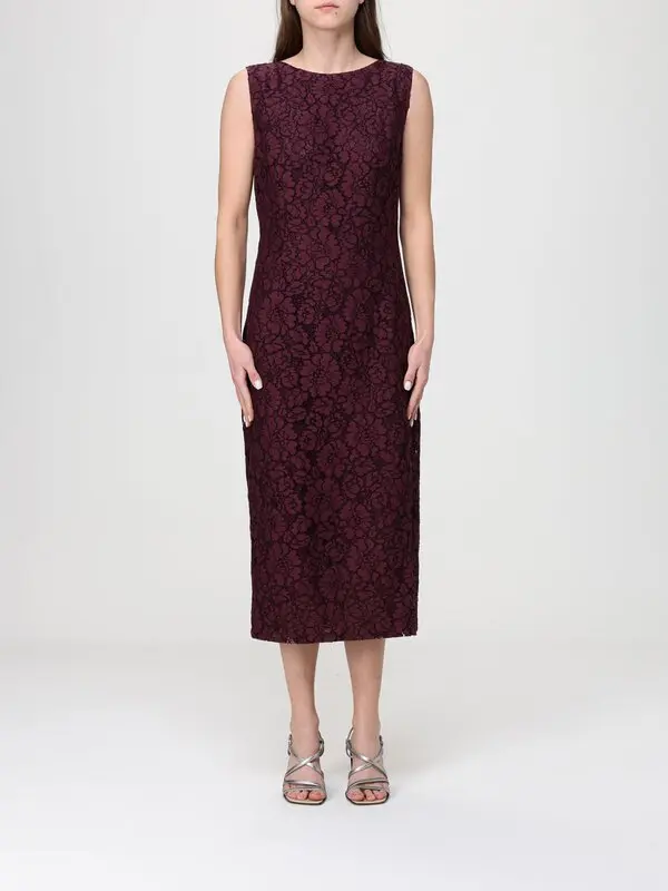 Pinko Sleeveless Midi Dress - Burgundy