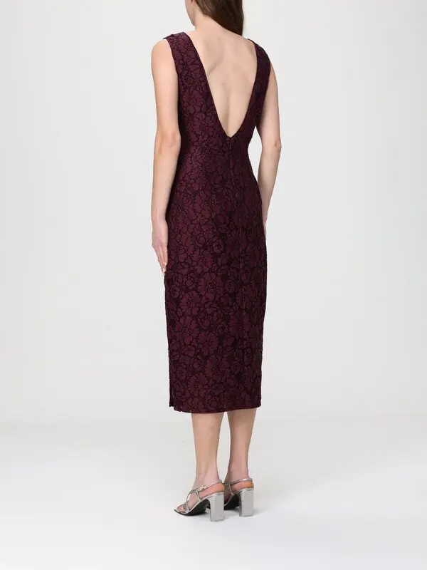 Pinko Sleeveless Midi Dress - Burgundy