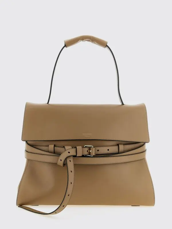 Moschino Tie Me Nappa Leather Shoulder Bag - Beige