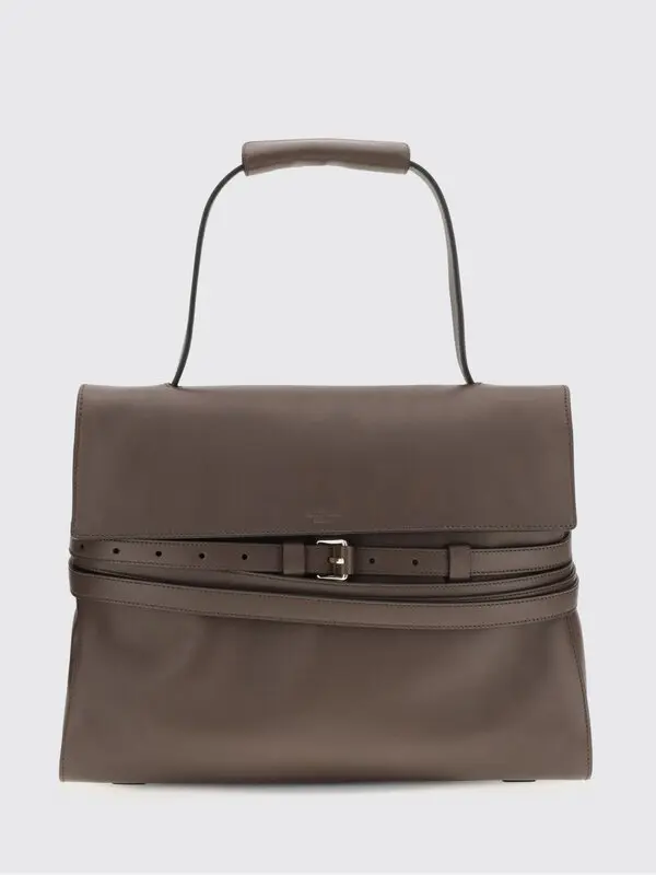 Moschino Tie Me Nappa Leather Shoulder Bag - Brown