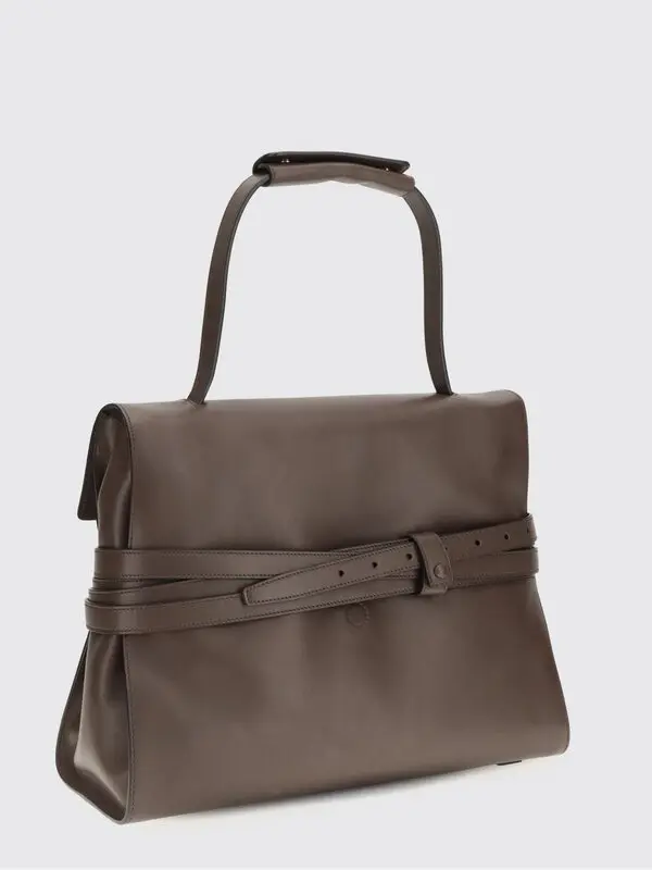 Moschino Tie Me Nappa Leather Shoulder Bag - Brown