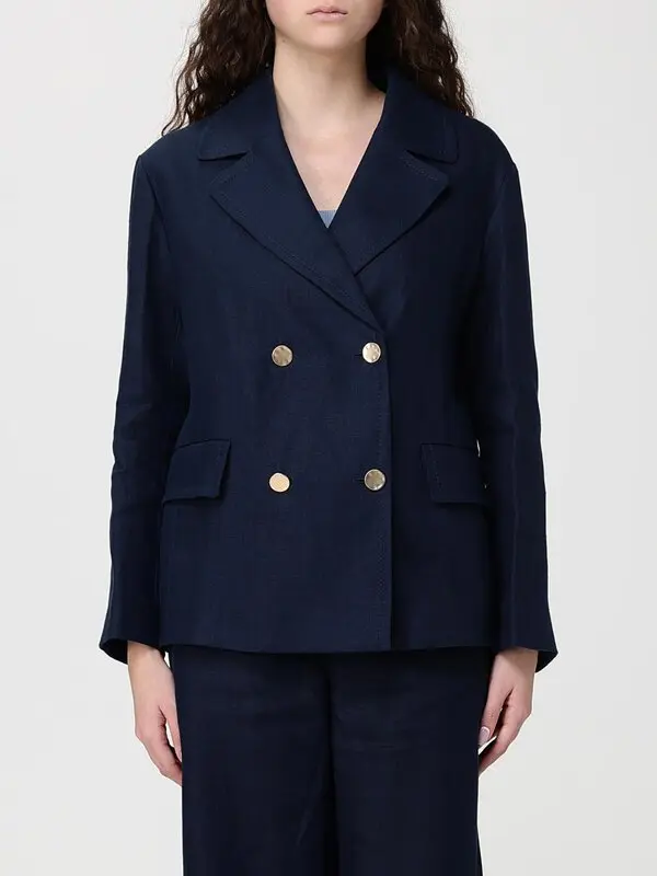 Max Mara Double Breasted Jacket - Navy