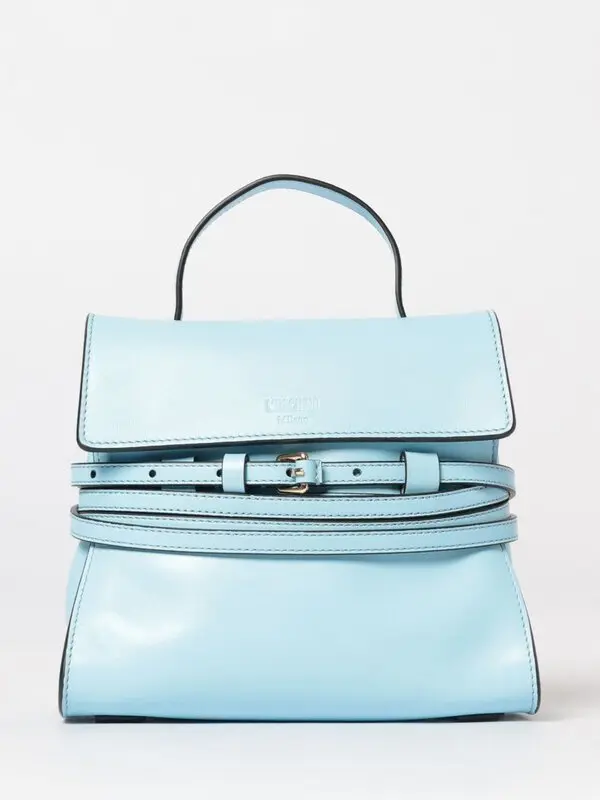 Moschino Tie Me Leather Mini Bag - Blue
