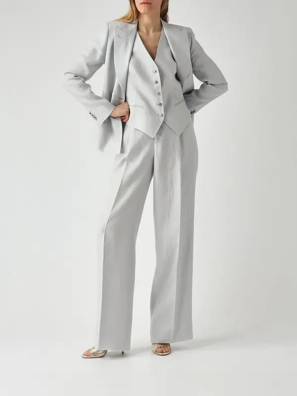 Tagliatore Linen Single-breasted Vest