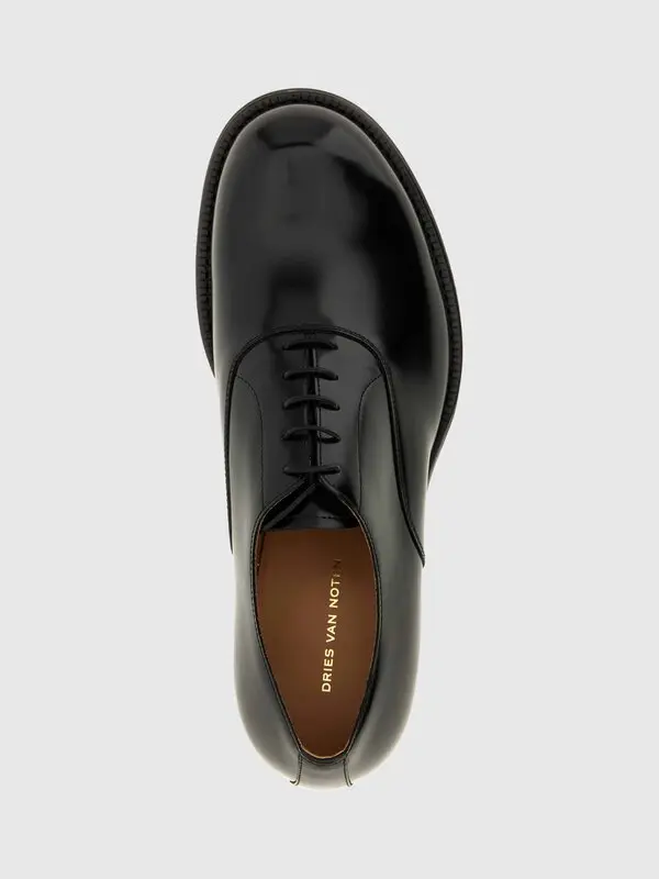 Dries Van Noten Brushed Calfskin Leather Derby Shoes