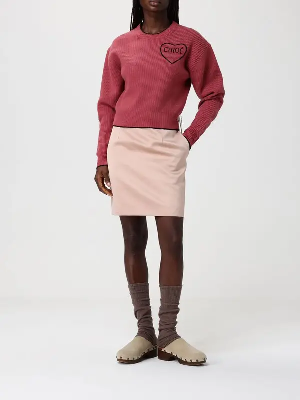 Chloé Crêpe Mini Skirt - Pink