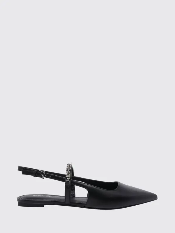 Michael Kors Slingback Flats With Embellished Detailing - Black
