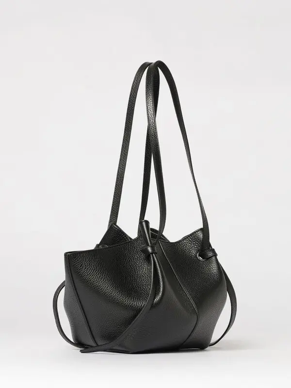 Yuzefi Textured Leather Shoulder Bag - Black