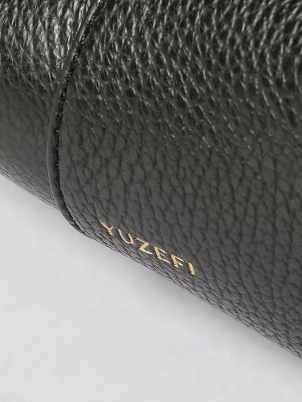 Yuzefi Textured Leather Shoulder Bag - Black
