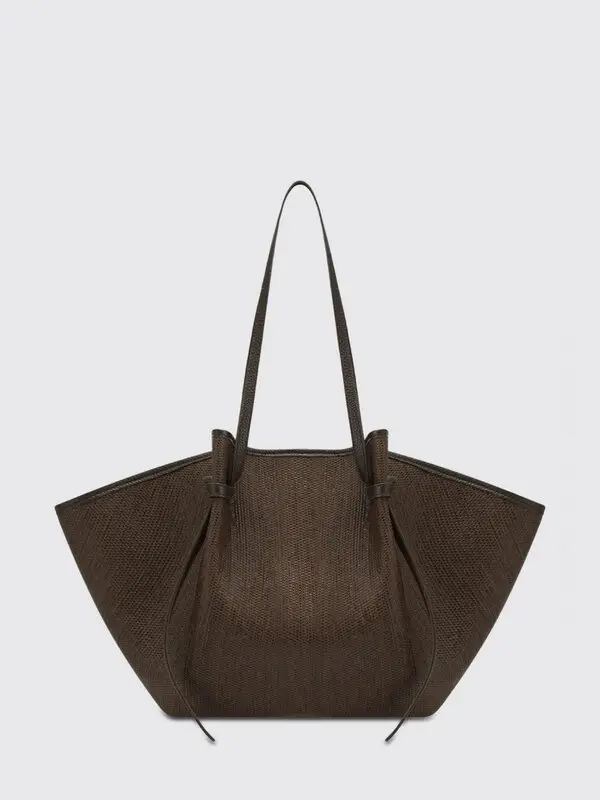 Yuzefi Textured Leather Shoulder Bag - Brown