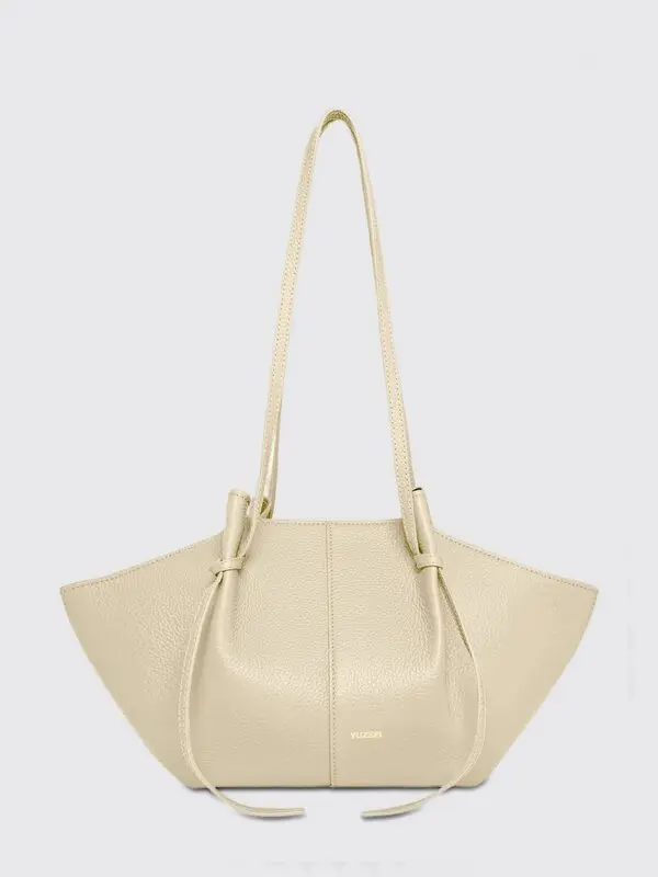 Yuzefi Textured Leather Shoulder Bag - Ivory
